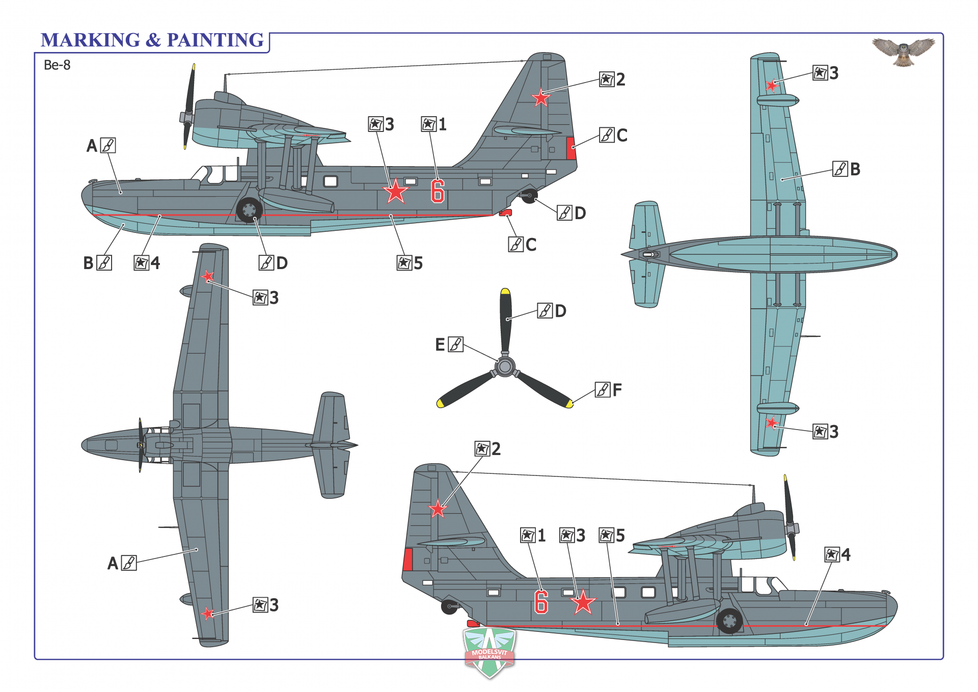 Be-8 passenger amphibian aircraft - ModelSvit official web-shop